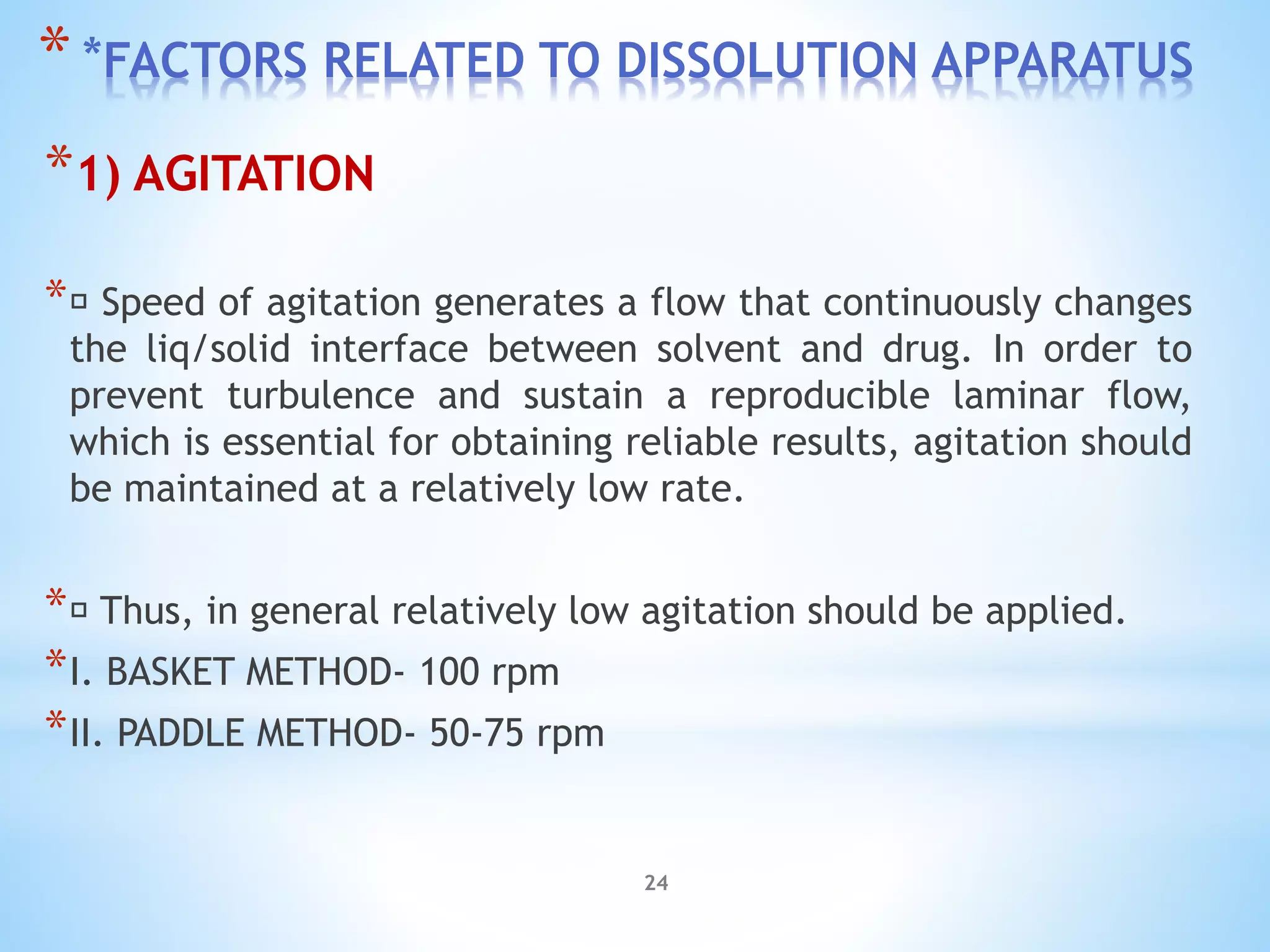 factors affecting dissolution rate a full view. | PPTX