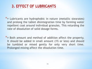 factors affecting dissolution rate a full view. | PPTX