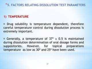 factors affecting dissolution rate a full view. | PPTX