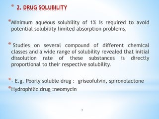 factors affecting dissolution rate a full view. | PPTX