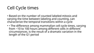Cell cycle and it’s Types and radiation effects | PPTX