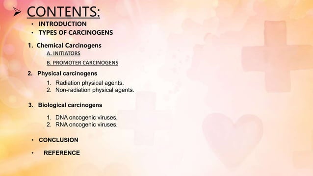 CARCINOGENS and it's types chemical,physical and biological carcinogens ...