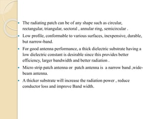 Dual Mode Dual Band pass Filter Using Circular Patch Antenna. | PPTX