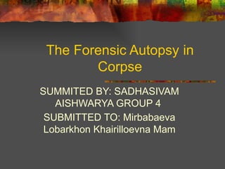 Comprehensive Guide to Forensic Autopsy Procedures and Classifications ...