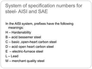 AISI-SAE Designation System.pptx | Chemistry | Science