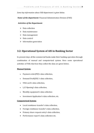Ais in banking sector | DOCX