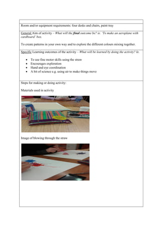 Blow painting activity | PDF