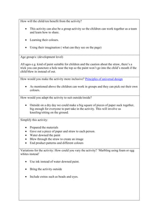 Blow painting activity | PDF