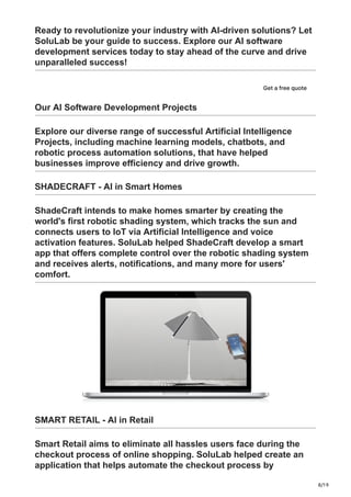 AI Software Development Company - SoluLab | PDF