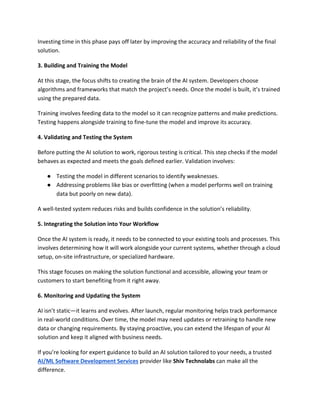 Key Stages in AI Software Development Lifecycle | PDF