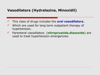 Anti-hypertensive drugs | PPT