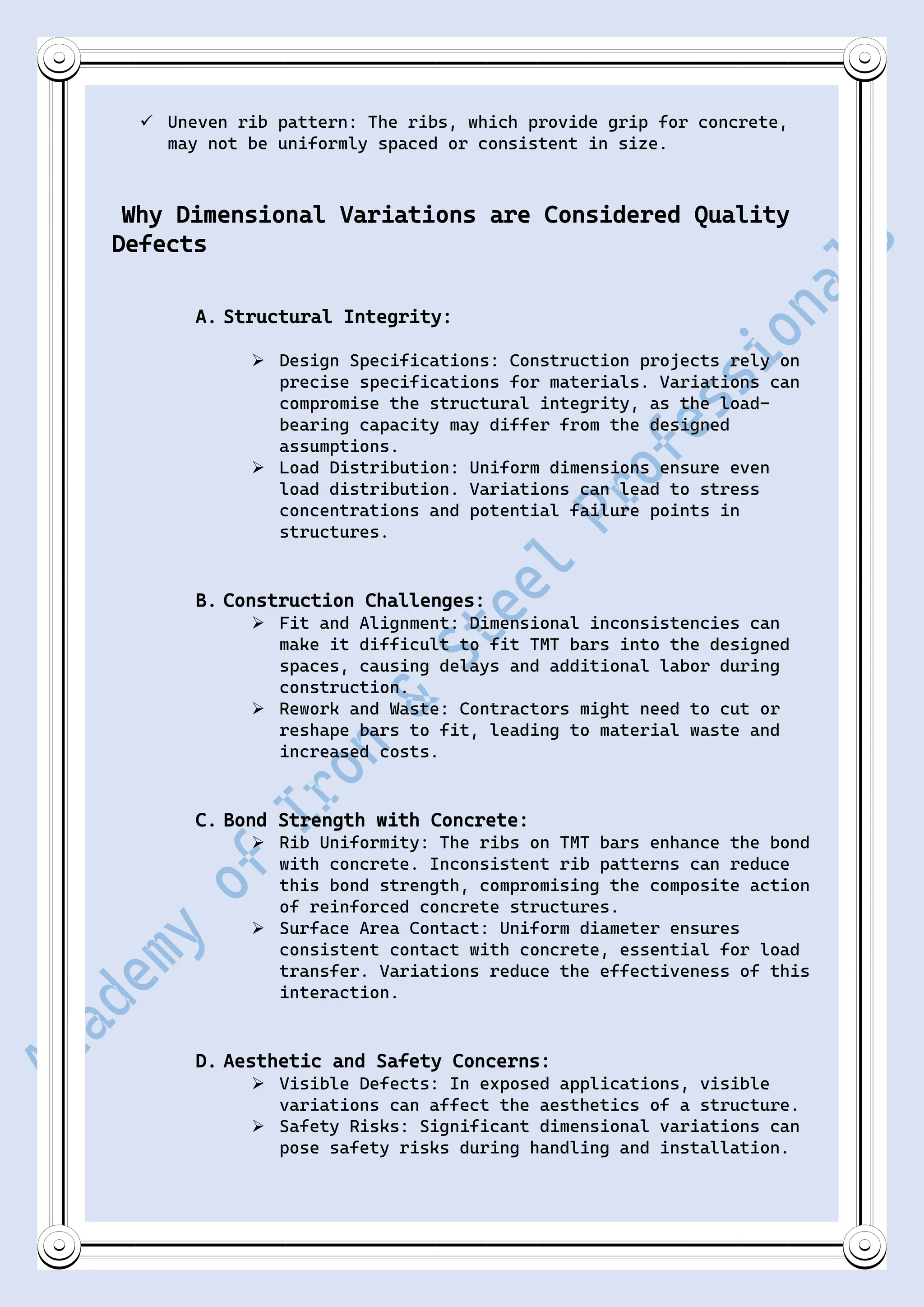 Quality defects in TMT Bars, Possible causes and Potential Solutions. | PDF