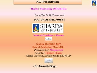 PHD PRE COURSE WORK -AIS presentation.ppt
