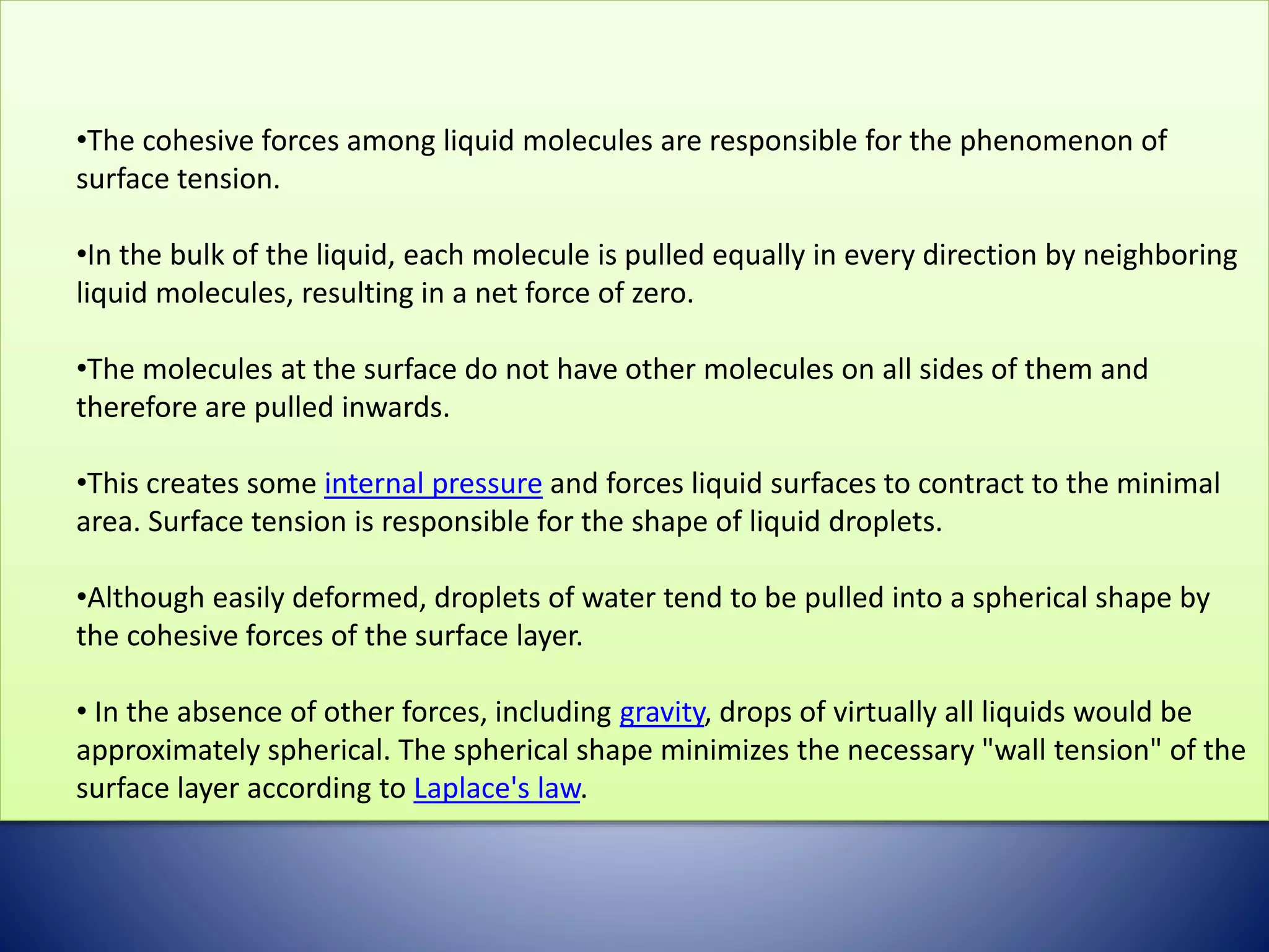 surface tension power point | PPTX