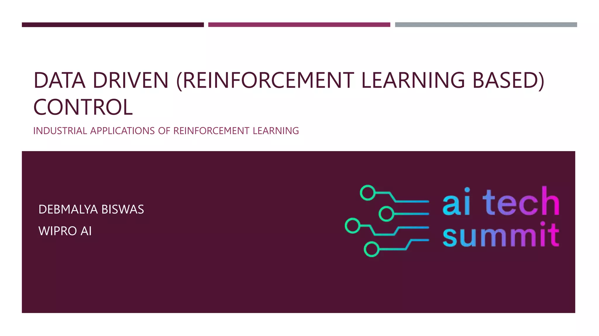 Data-Driven (Reinforcement Learning-Based) Control | PPTX | Artificial Intelligence | Technology ...