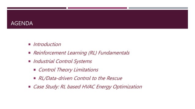 Data-Driven (Reinforcement Learning-Based) Control | PPTX | Artificial Intelligence | Technology ...