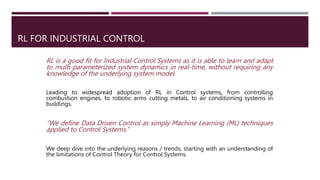 Data-Driven (Reinforcement Learning-Based) Control | PPTX