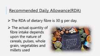 nutrition dietary fiber fat community medicine | PPTX
