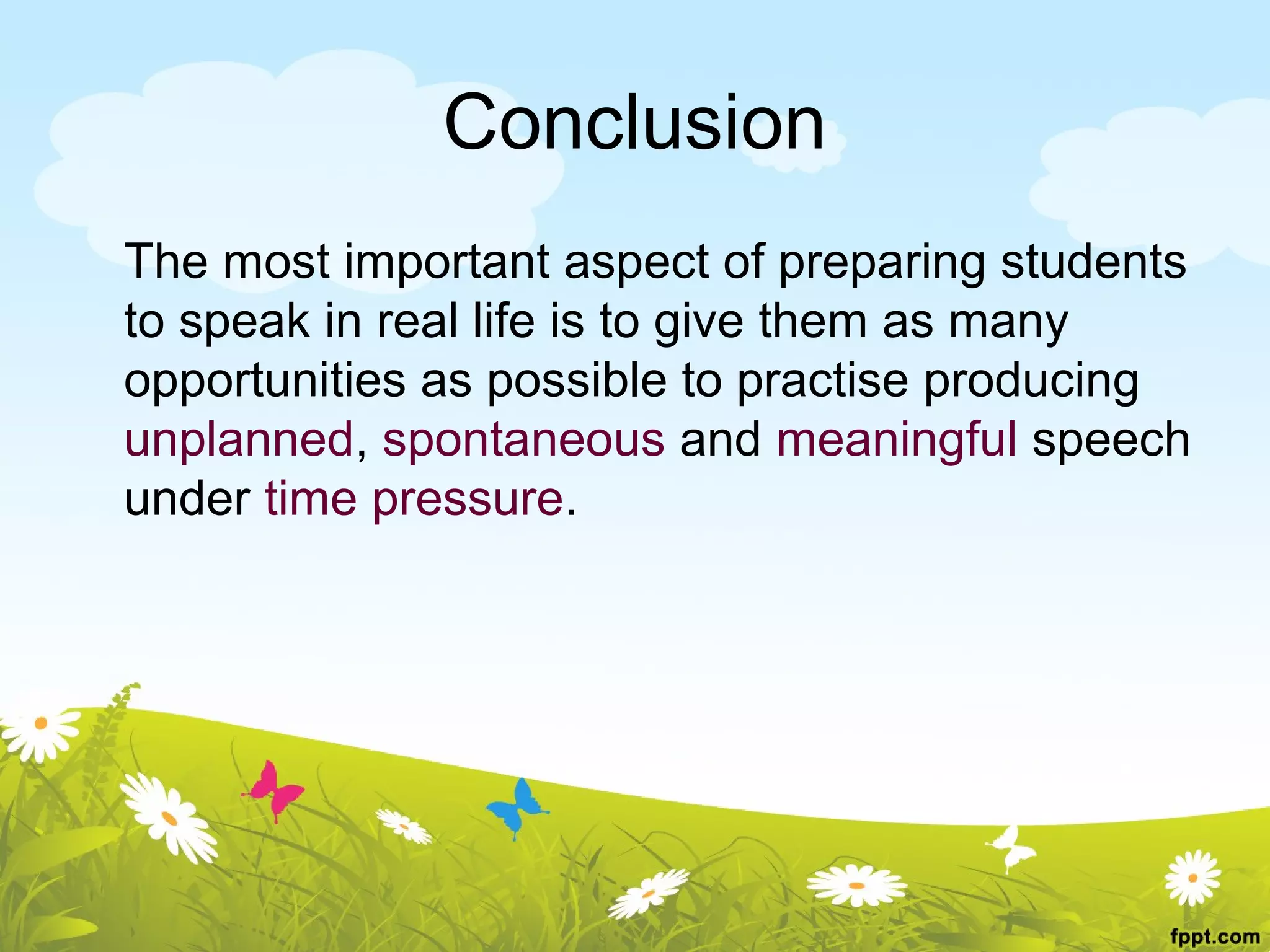 how to teach speaking | PPT