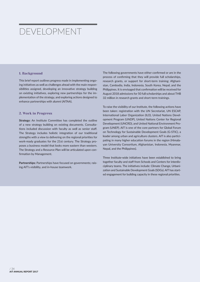 AIT Annual Report 2017 | PDF