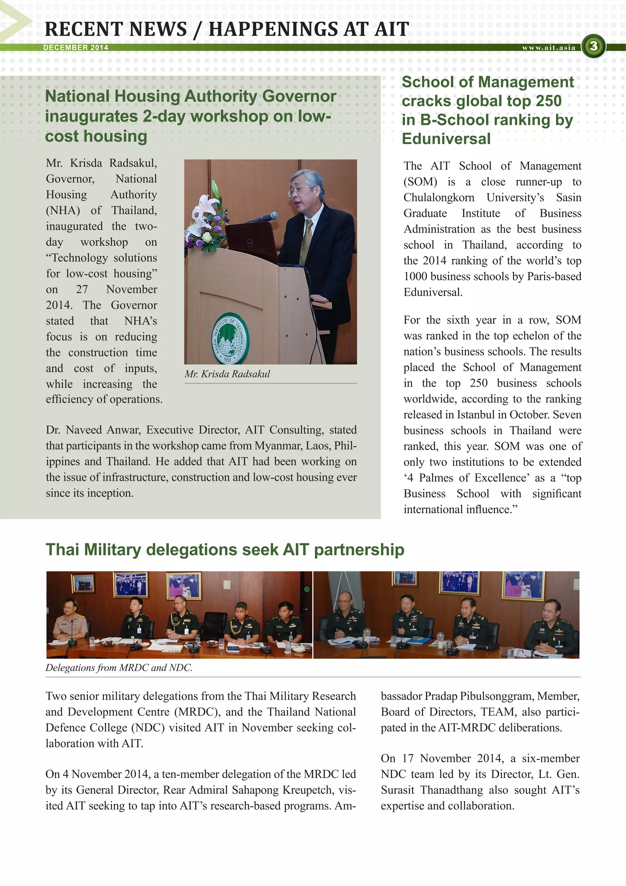 AIT Newsletter December 2014 | PDF