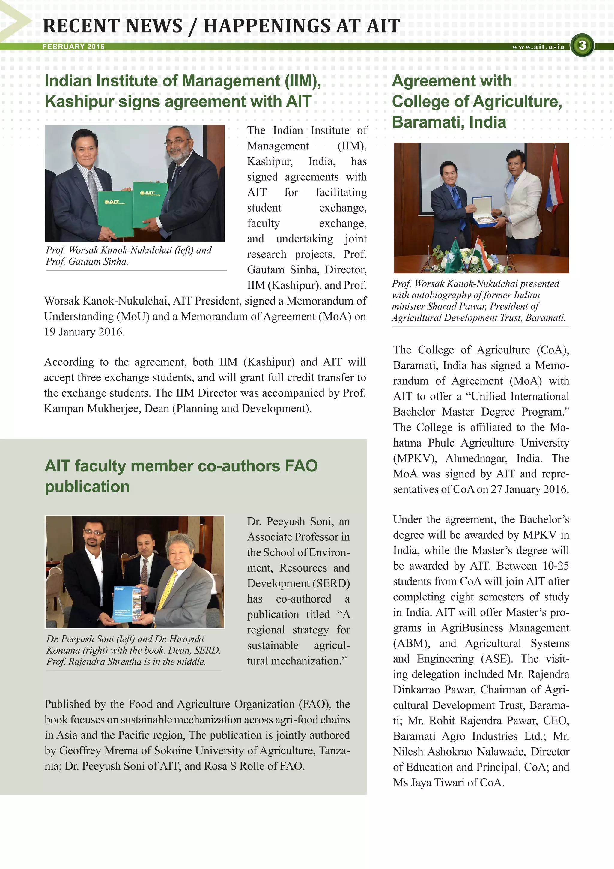 AIT Newsletter February 2016 | PDF