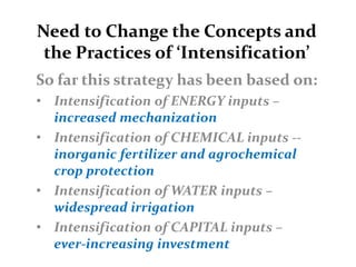 A Global Perspective of Intensification in relation to food security ...