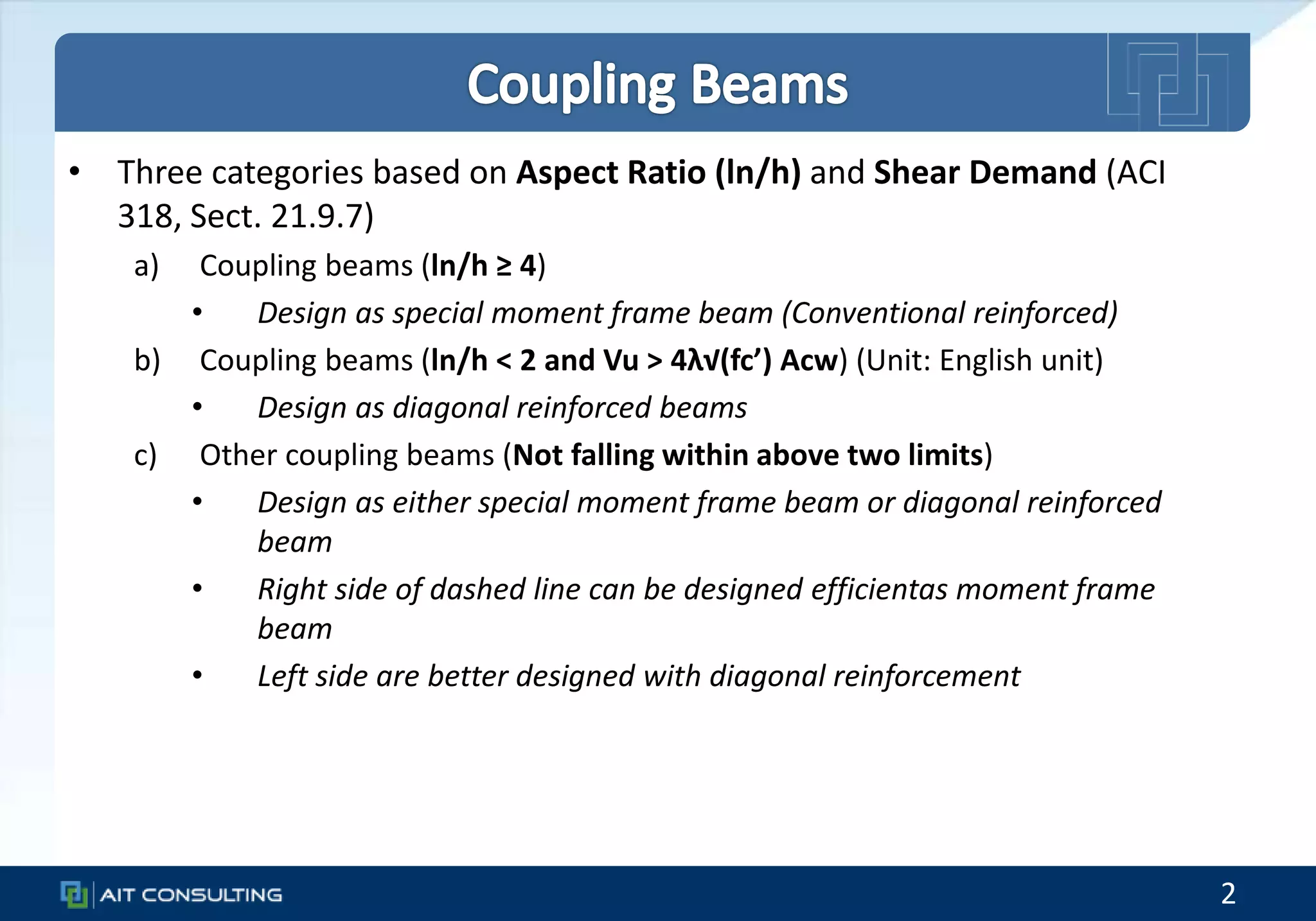 AITC Coupling Beam Design Procedure (20151106) | PPTX