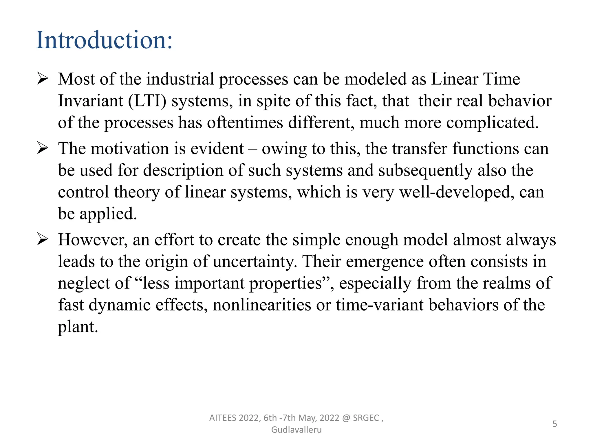 Aitees2022 020 Continuous Time System Ppt Pptx