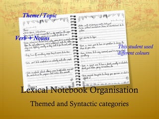 Lexical Notebooks and Collocations | PPT