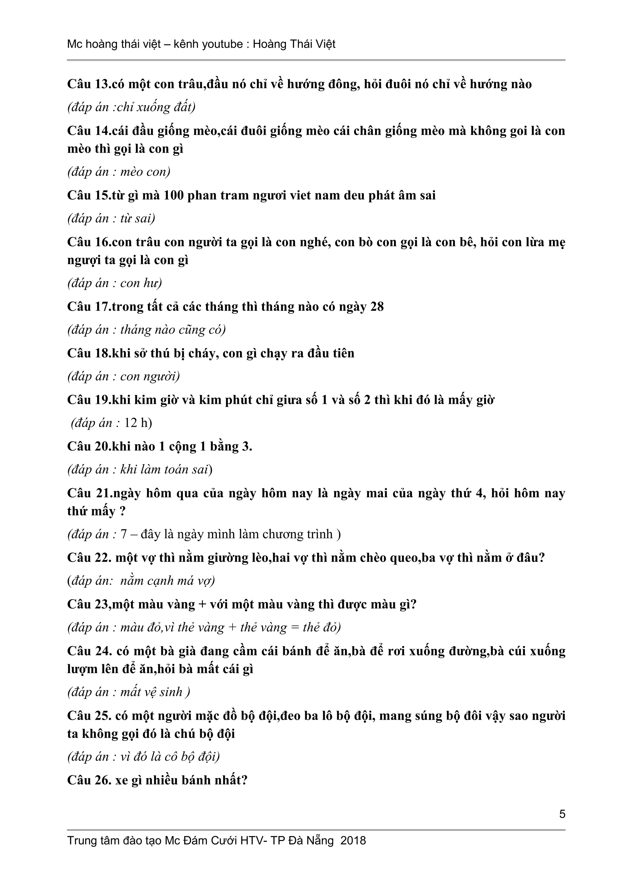 câu hỏi rap iq ai thông minh hon học sinh lớp 5 - Đào Tạo MC Hoàng Thái ...