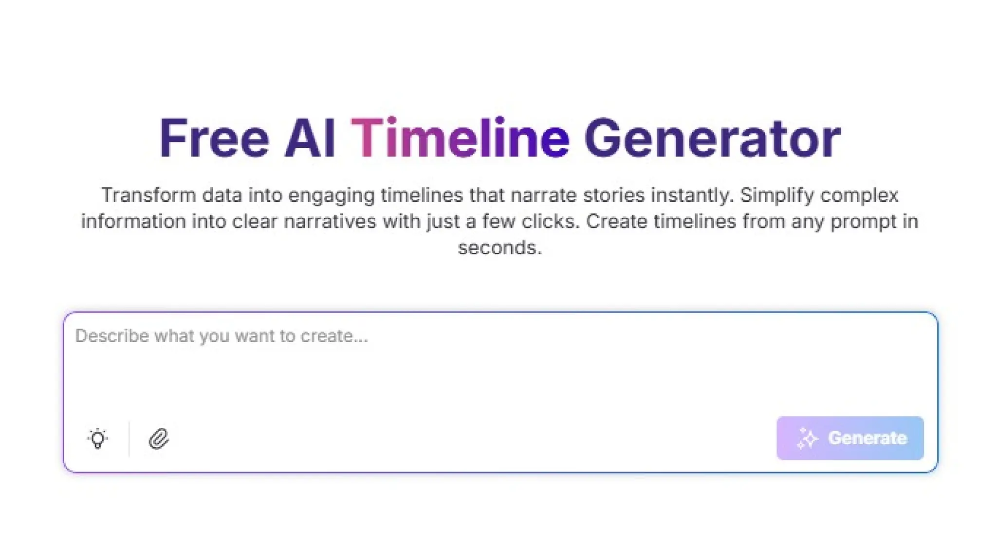 Turn ideas into stunning timelines in seconds—powered by smart AI: AI Timeline Generator | PPTX
