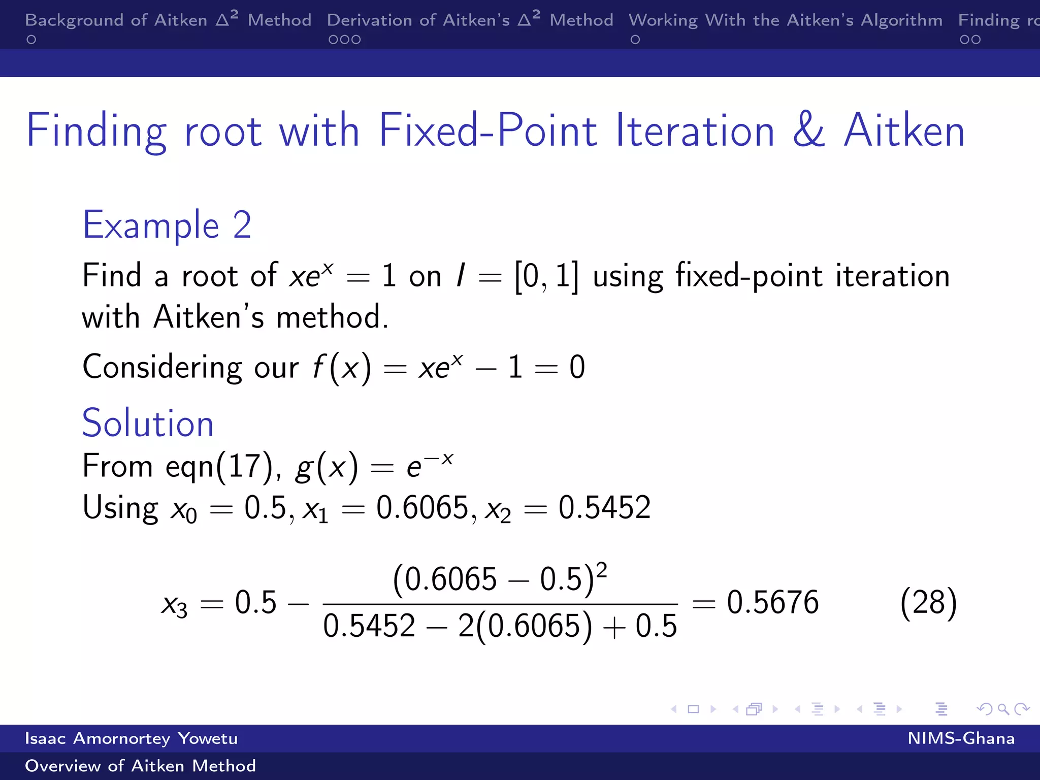 Aitken's Method | PDF