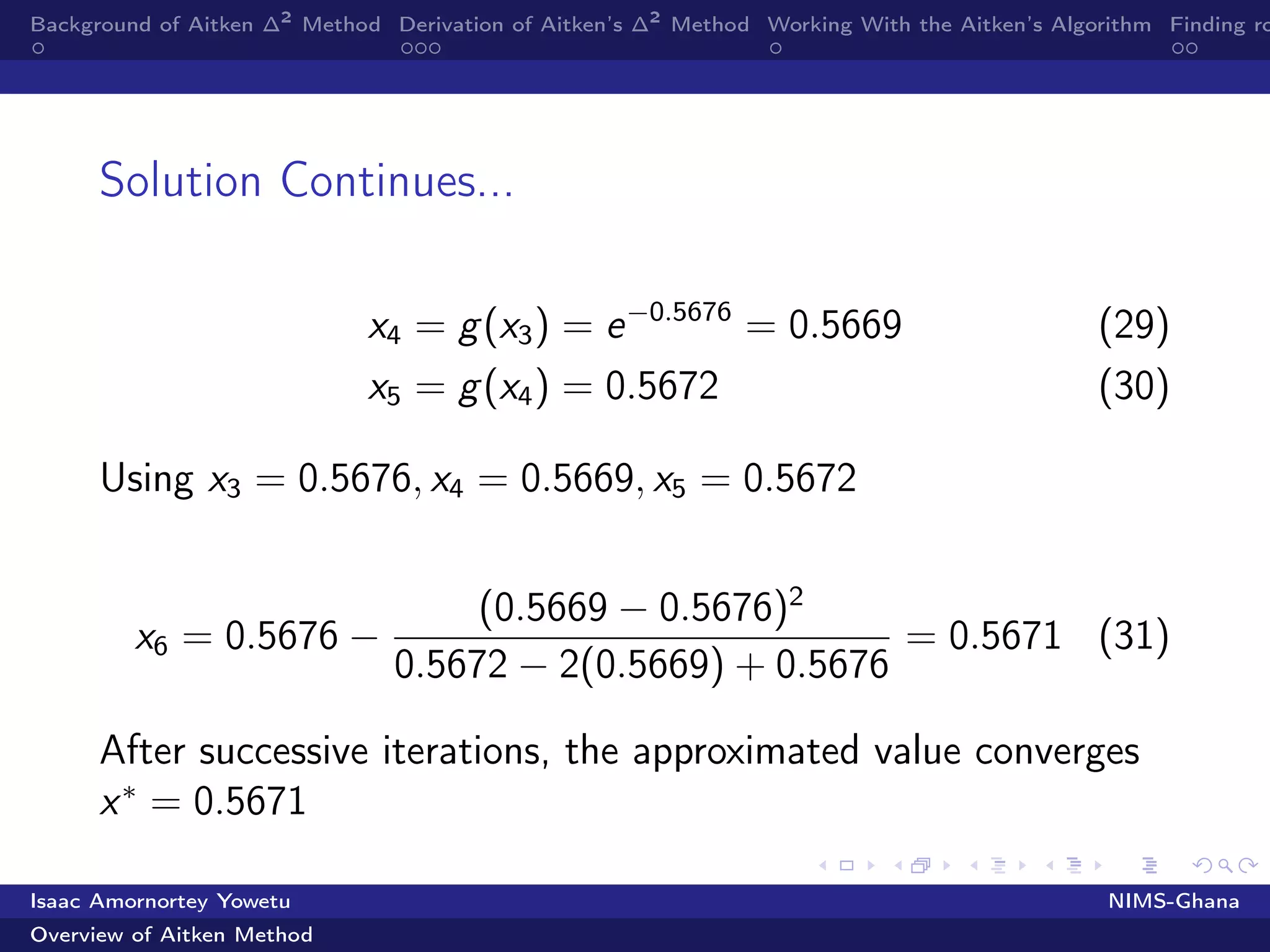 Aitken's Method | PDF
