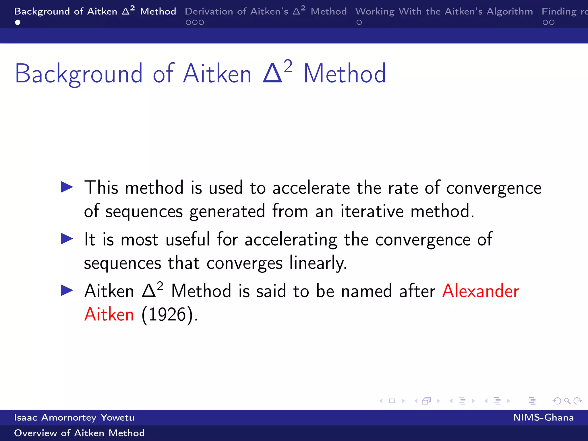 Aitken's Method | PDF