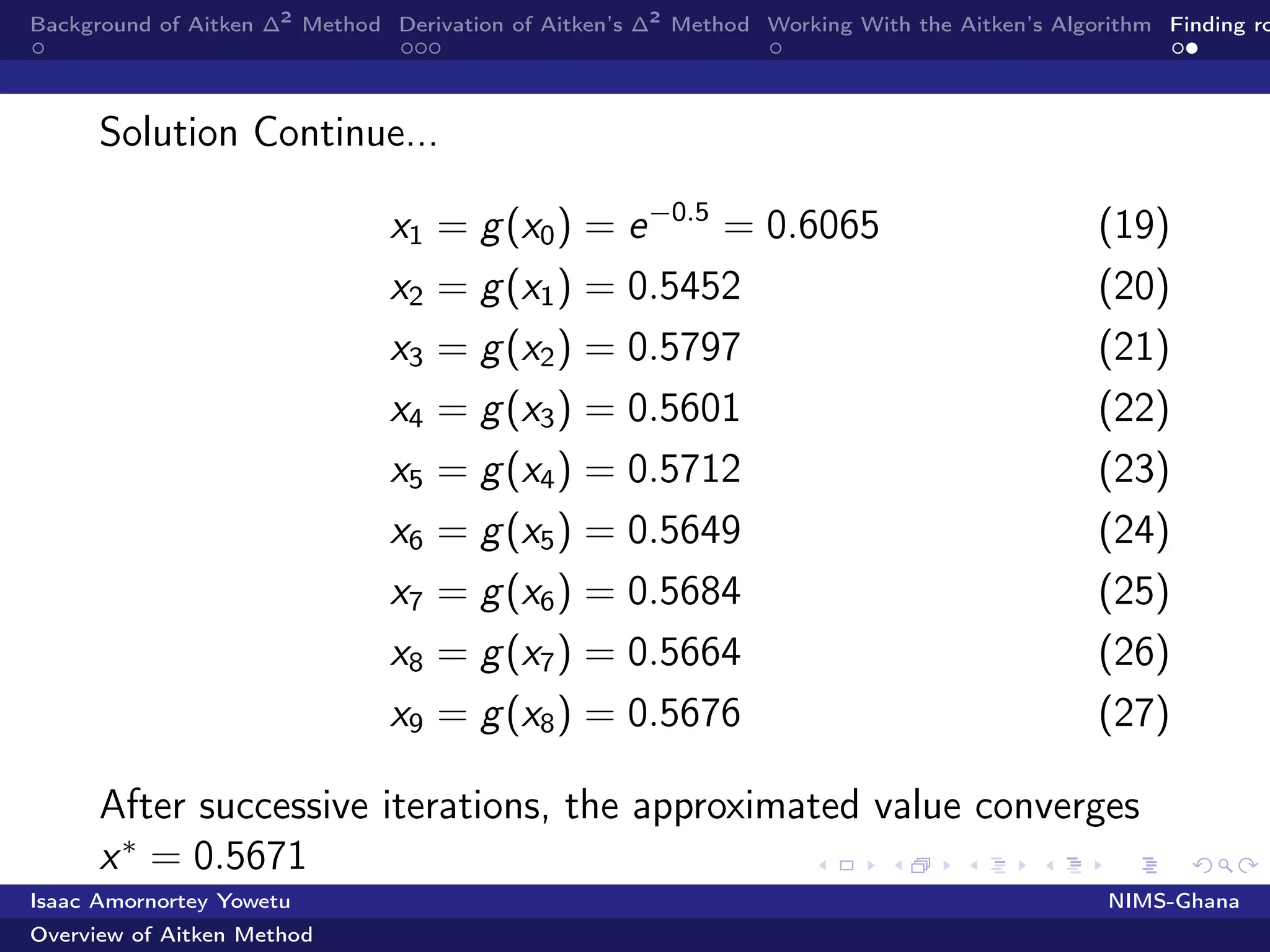 Aitken's Method | PDF