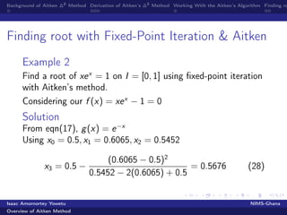 Aitken's Method | PDF