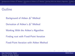Aitken's Method | PDF