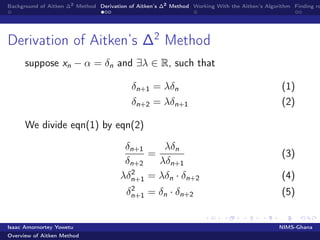 Aitken's Method | PDF