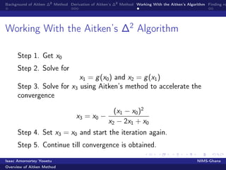 Aitken's Method | PDF