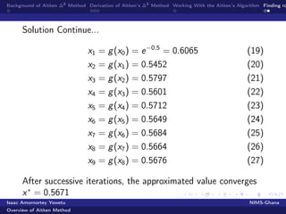 Aitken's Method | PDF