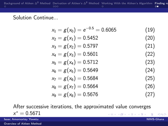 Aitken's Method | PDF
