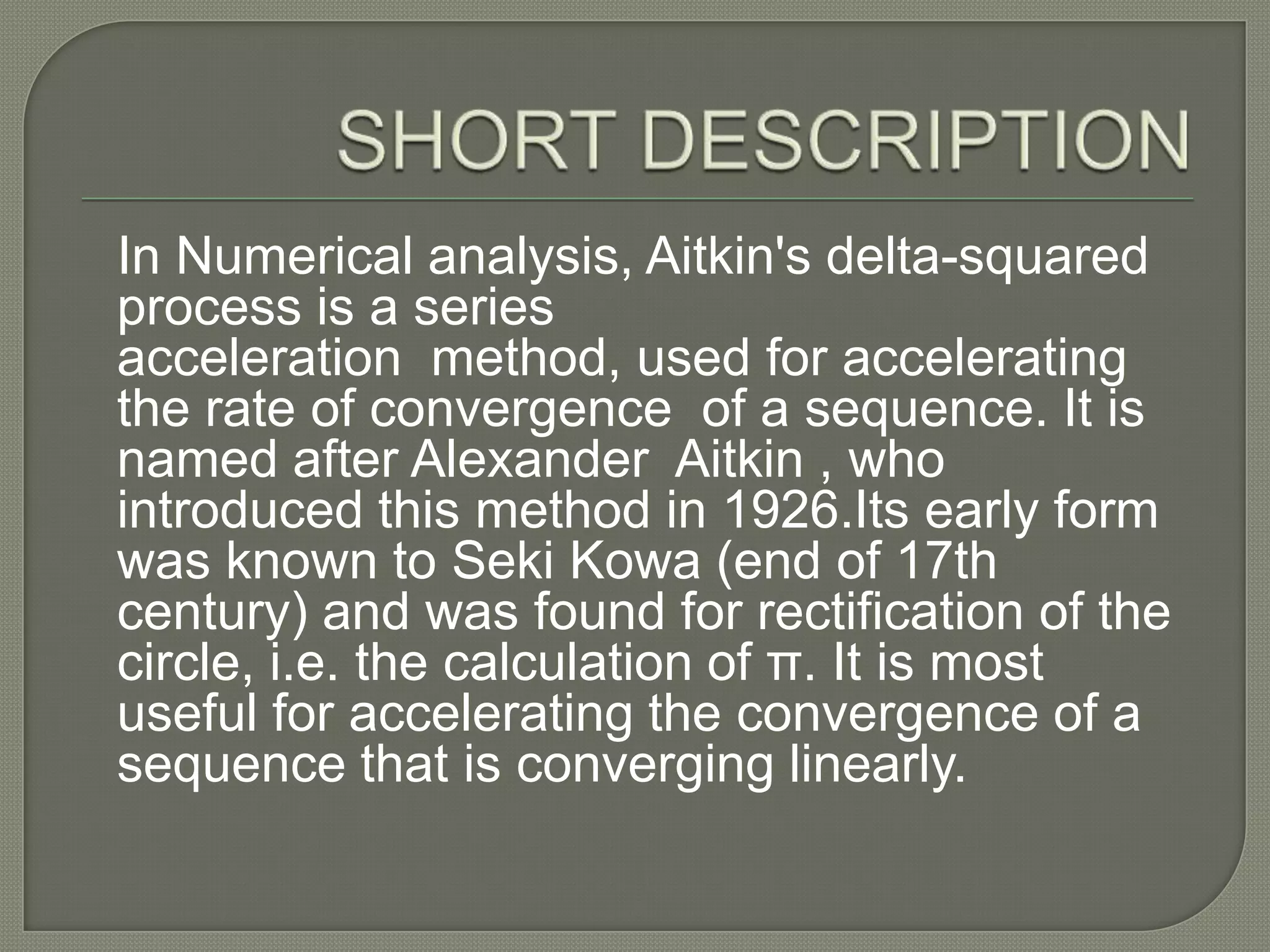 Aitken process | PPTX