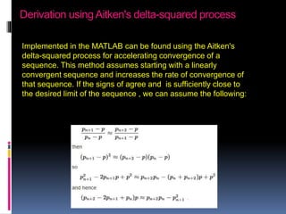 Aitken’s method | PPTX | Technology & Computing