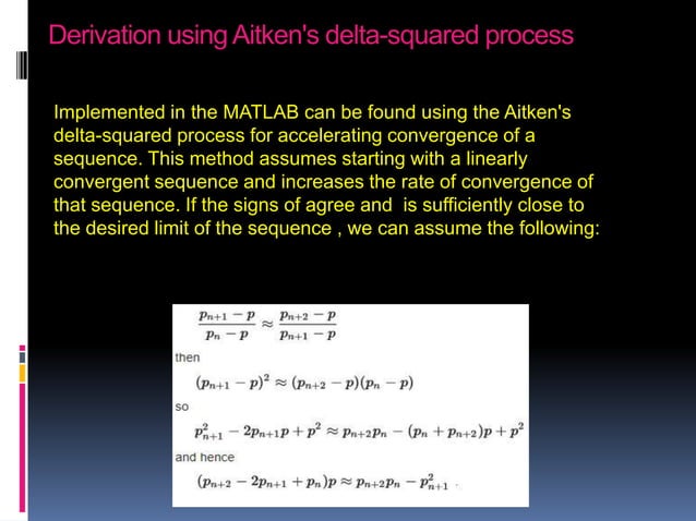 Aitken’s method | PPTX | Technology & Computing
