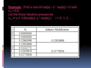 Aitken’s method | PPTX