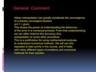 Aitken’s method | PPTX