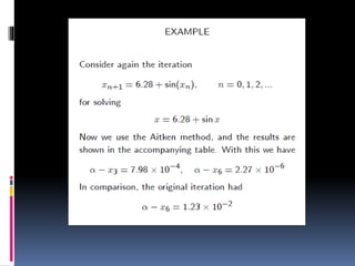Aitken’s method | PPTX