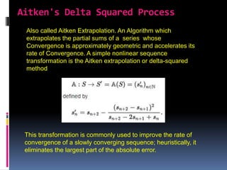 Aitken’s method | PPTX