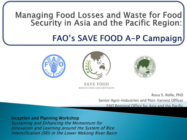 Management of Food Losses and Food Waste for Food Security in the Asia ...